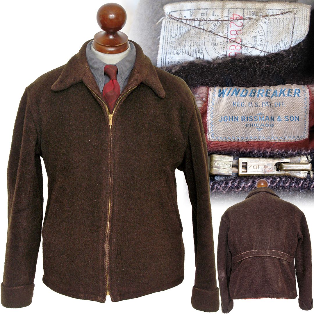 1940s John Rissman wool windbreaker jacket | Vintage-Haberdashers Blog