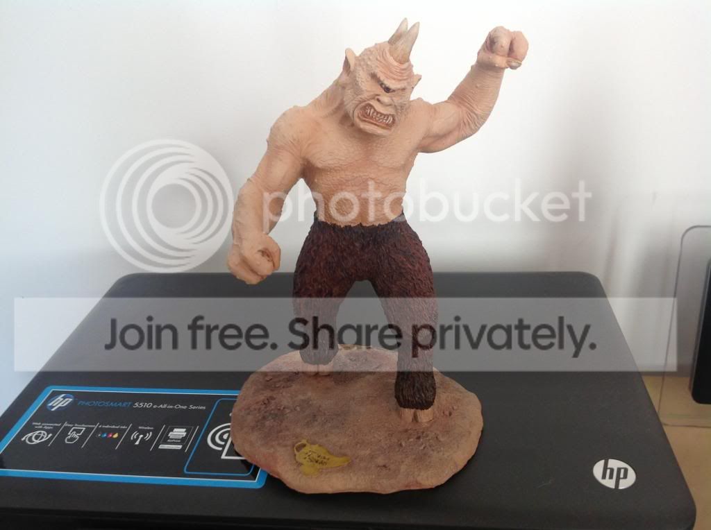 Ray Harryhausen Cyclops geometric Resin Model kit built up and painted